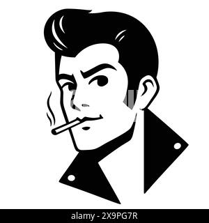 Black and white cartoon illustration of boy character with his cute dog ...