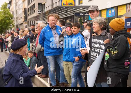 Mannheim, Germany. 02nd June, 2024. After the knife attack in Mannheim ...