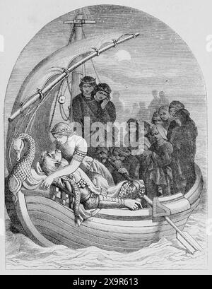 'The Death of King Arthur' is a historical and mythical painting ...