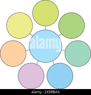 simple flowchart, bubble diagram or mind map infographics template with ...