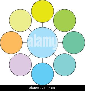 simple flowchart, bubble diagram or mind map infographics template with ...