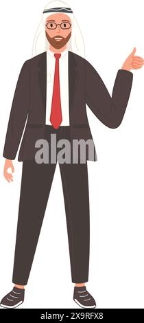 elegant businessman with hand up vector illustration design Stock ...