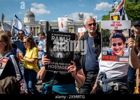 'Where were your Eyes on October 7?' placard, Bring Them Home, a ...