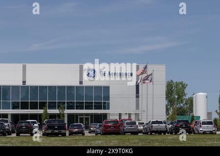 Beavercreek - May 31, 2024: GE Aerospace jet engine component manufacturing location. GE ...