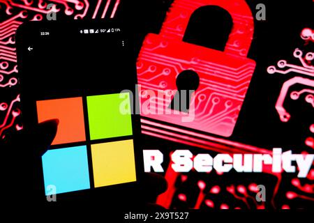 In this photo illustration, the Microsoft Security logo is seen ...