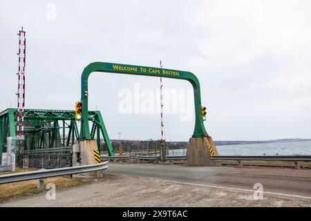 Welcome to Cape Breton sign on the Canso Causeway in Port Hastings ...
