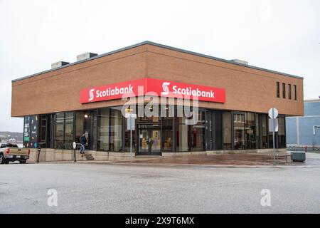 The Bank of Nova Scotia, or Scotiabank, signage is pictured in the ...