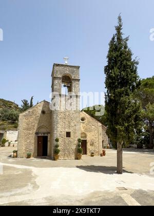 Historic two-aisled church Monastery church in courtyard Monastery courtyard of Eastern Orthodox ...