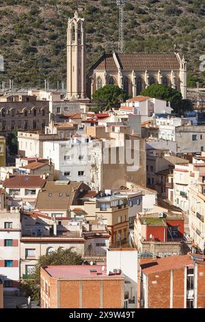 The Spanish Catalan border village of Portbou which borders France and ...