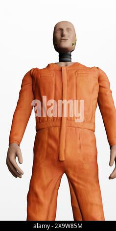 3d render of car crash dummy on isolated background Stock Photo - Alamy