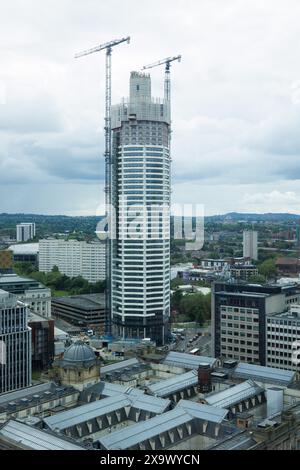 Construction of the Octagon tower block in Birmingham, UK, pictured in ...