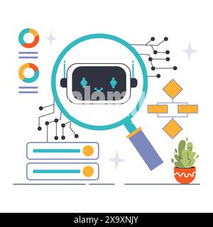 Unsupervised Learning concept. Exploring patterns and structures in ...
