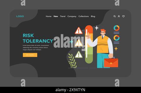 Risk Tolerancy concept. Businessman adjusting the meter to measure ...