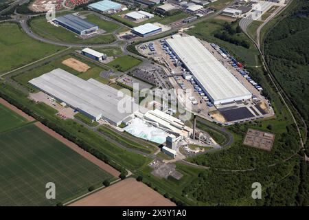 aerial view of Tesco Distribution Centre 530, a logistics warehouse at ...