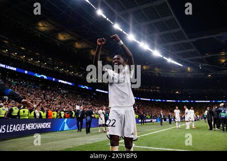 Antonio Rudiger of Real Madrid and Julian Brandt of Borussia Dortmund ...