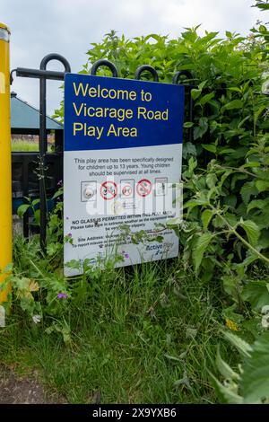 Vicarage Road Playing Fields Play Area Stock Photo - Alamy