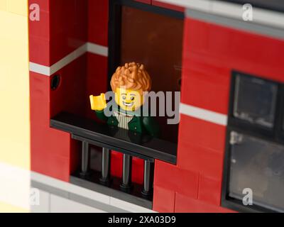 Tambov, Russian Federation - February 17, 2024 A Lego man minifigure ...