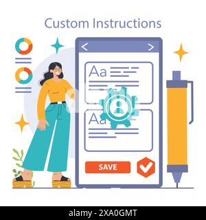Prompt-engineers writing a command to a artificial neuron network set. Artificial intelligence ...
