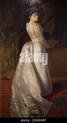 José Uría y Uría, 1861-1937. Oil, The return of the pink pin 1906 ...