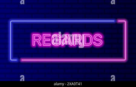 Neon sign respect in speech bubble frame on brick wall background ...
