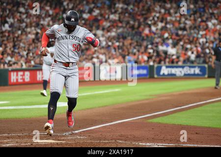 Minnesota Twins Willi Castro scores against the Baltimore Orioles on ...