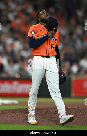 Houston Astros pitcher Alex Speas (64) during the MLB baseball game ...