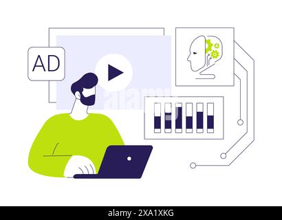 AI-Optimized Programmatic Advertising abstract concept vector ...