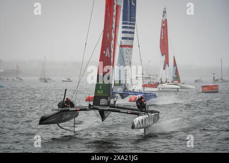 Team Denmark leading Teams from France and Canada during the June 2024 ...