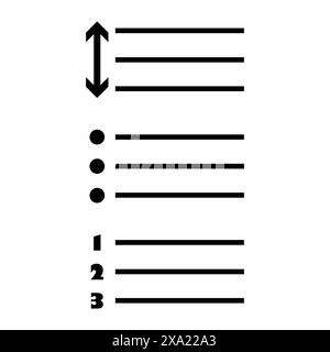 Numbered list icon. Ranking arrows graphic. Simple step-by-step vector ...