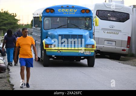 WILLEMSTAD - Player bus Curacao during a training session of the ...