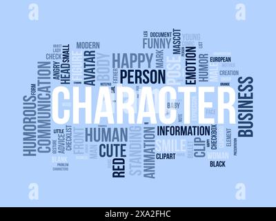 Character word cloud template. Illustration avatar concept vector ...