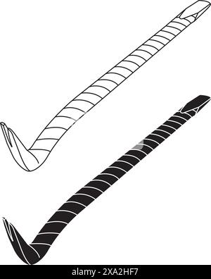 Crowbar icon outline vector. Bar tool. Work metal Stock Vector Image ...