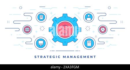 Marketing money gear icon outline vector. Digital target. Price market ...