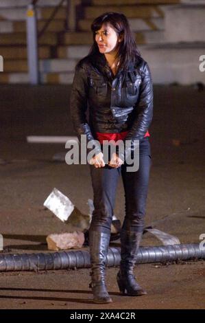 Actress Eve Myles pictured on the set of Torchwood in Cardiff last ...