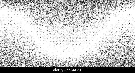 Halftone wavy gradient texture. Faded noise grain wallpaper. Black and ...