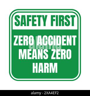 Safety first zero accidents symbol icon Stock Photo - Alamy