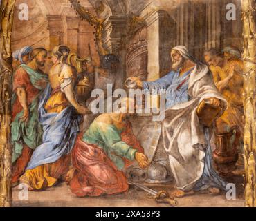 Saint Paul the Apostle, fresco in the Church of Saint Paraskeva of the ...