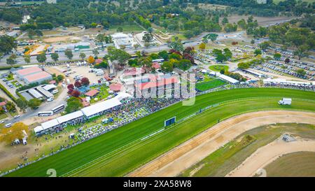 An aerial view of Wagga Gold Cup Carnival Stock Photo - Alamy