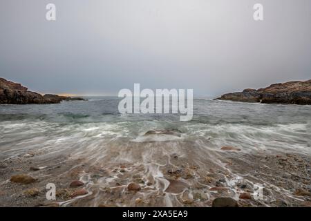 Sunrise, Little Hunters Beach, Acadia National Park, Maine, USA Stock ...