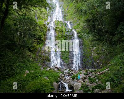 The Langanan Waterfall in Ranau, Sabah, Malaysia Stock Photo - Alamy