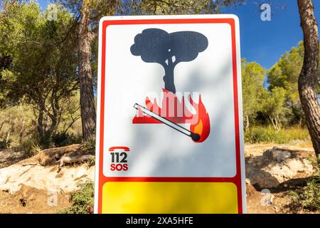 Forest fires, Warning board against using fire in forests, Fire hazard ...