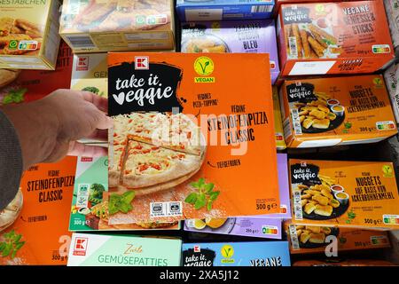 Vegan brick oven pizza in a grocery Stock Photo - Alamy