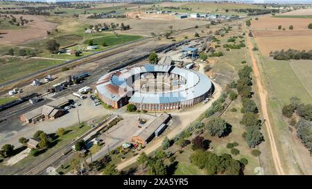 An aerial view of the Junee Roundhouse Railway Museum in Junee ...