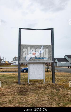 Nova Scotia strong sign in Louisbourg, Nova Scotia, Canada Stock Photo ...