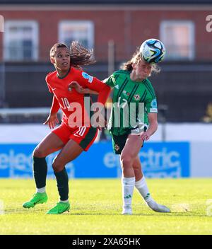 Northern Ireland's Caragh Hamilton (right) and Romania's Florentina ...