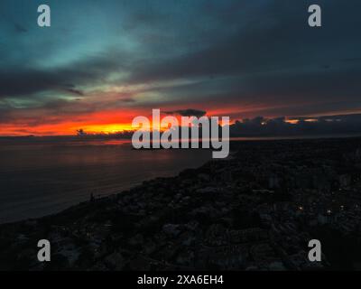 An aerial view of sunset over Cascais coast, Portugal Stock Photo - Alamy
