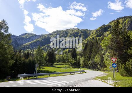 The beautiful and scenic Loiblpass in Slovenia near the Austrian border ...