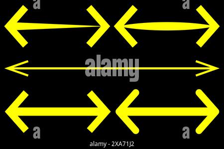Arrow pointing both sides, direction sign, right and left side arrow ...