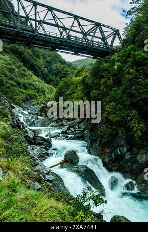 Haast River Bridge Stock Photo - Alamy
