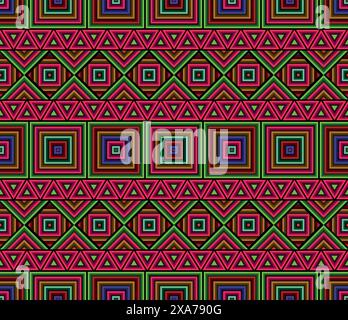 Seamless pattern with geometric aboriginal ornament. Ethnic tribal ...
